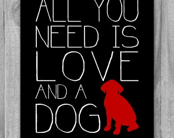 Dog Quote Dog Print Dog Poster Dog Quote Print All You - Etsy