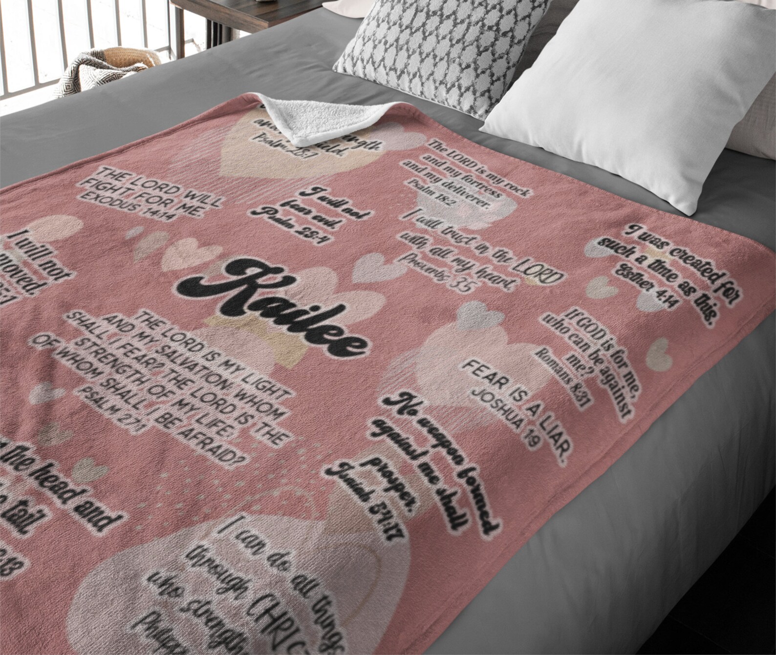 Bible Verse Affirmations Blanket Personalized Name Throw - Etsy