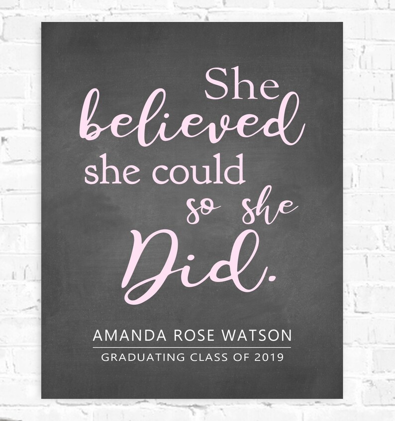 Graduation Gift PERSONALIZED She Believed She Could So She Did | Etsy