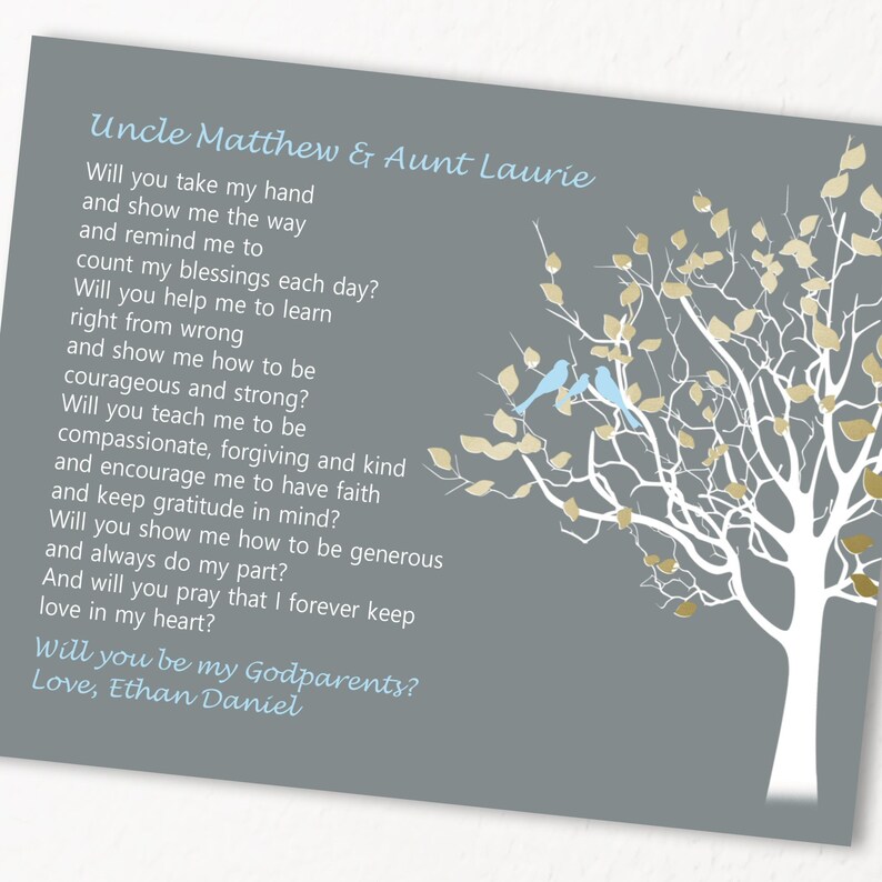 GODPARENTS PROPOSAL GIFT Personalized From Godchild Will You - Etsy