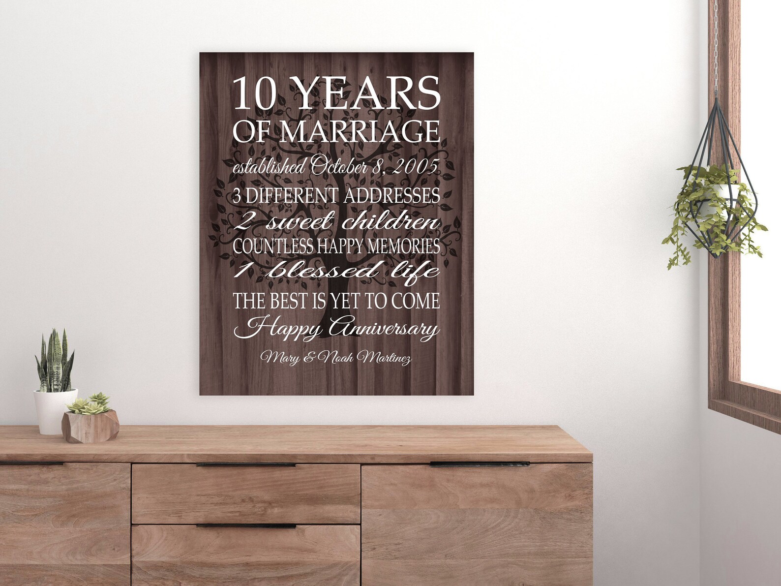 10th Anniversary Gift PERSONALIZED 10 Year Anniversary - Etsy