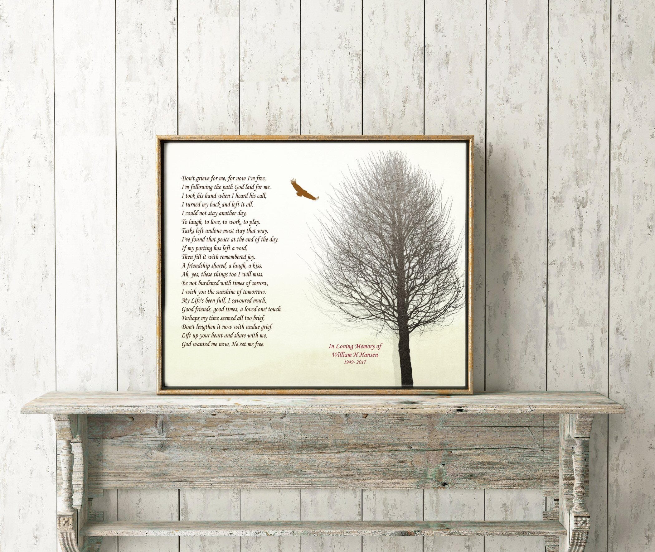Irish Blessing Print or Canvas Don't Grieve for Me Poem - Etsy