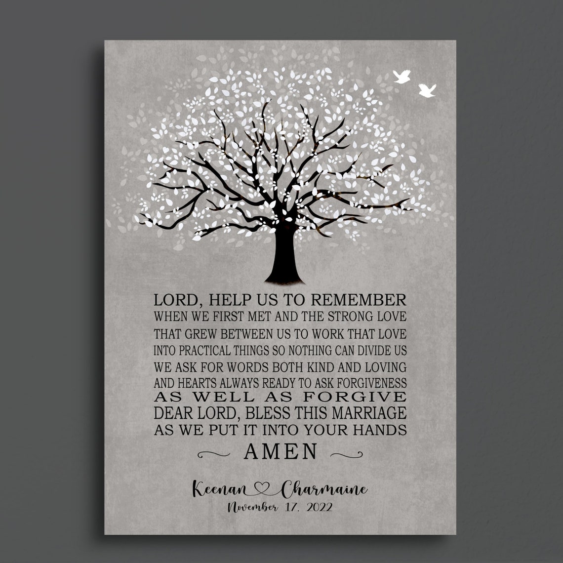 MARRIAGE BLESSING Wedding Gift for Couples Prayer for - Etsy