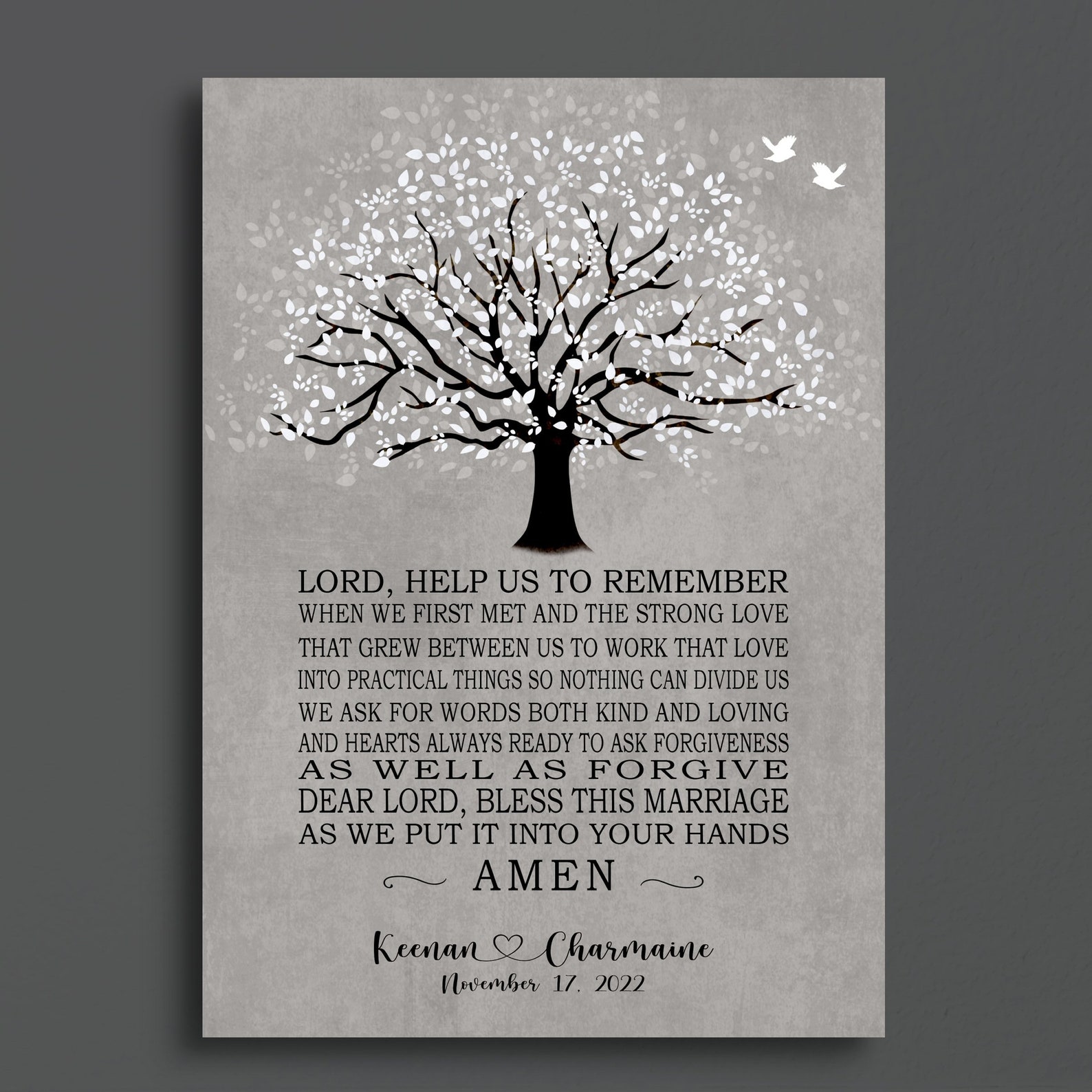 MARRIAGE BLESSING Wedding Gift for Couples Prayer for - Etsy