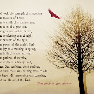 Personalized GIFT for Dad Poem Gift From Daughter or From | Etsy