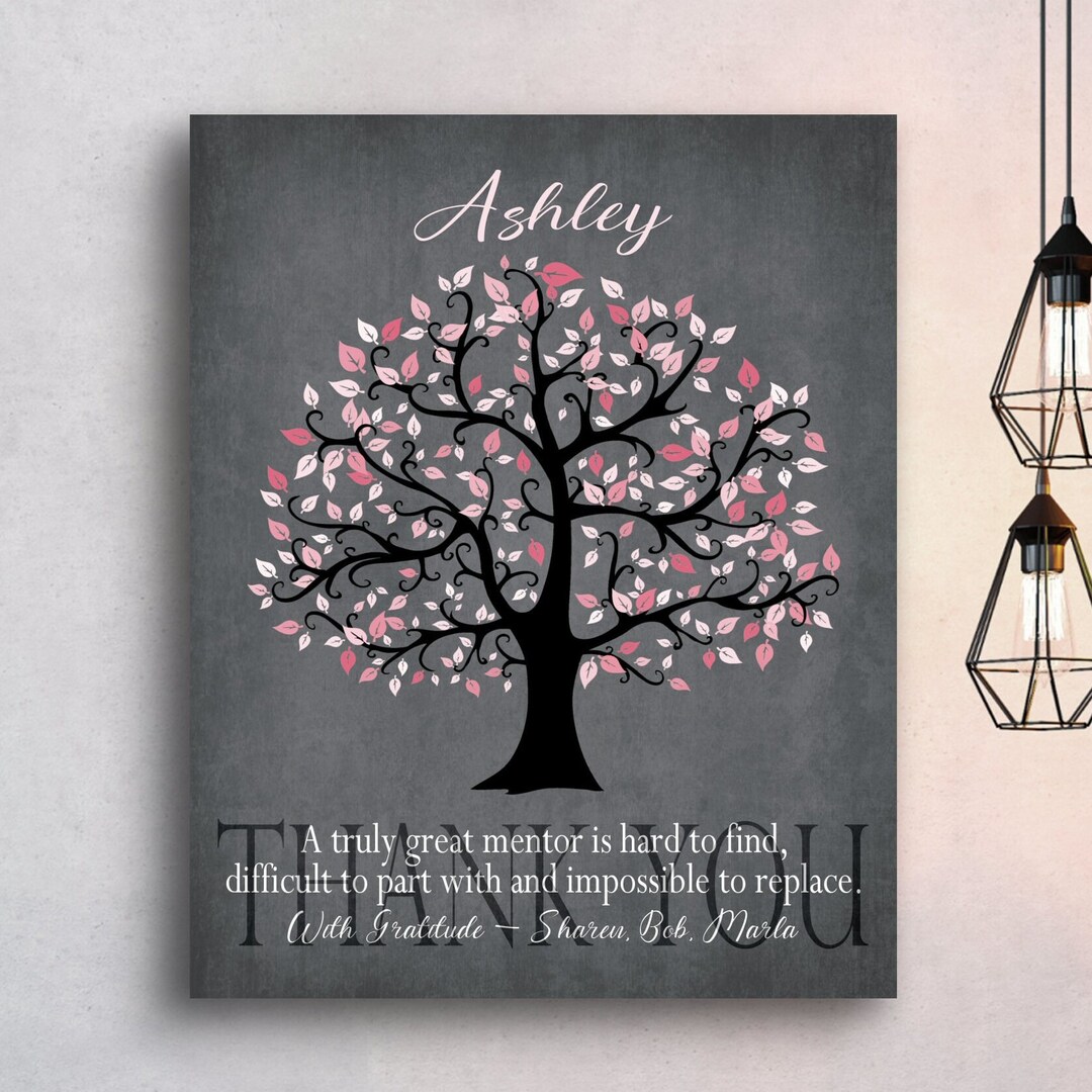 Boss Thank You, Mentor Gift, Leadership Gift, Personalized Tree Co ...