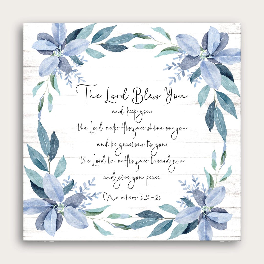 The Lord Bless You Scripture Art, the Blessing Bible Verse Numbers 6 ...