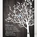 SILVER 25th Wedding Anniversary Gift Family Tree Faux Wood Print ...