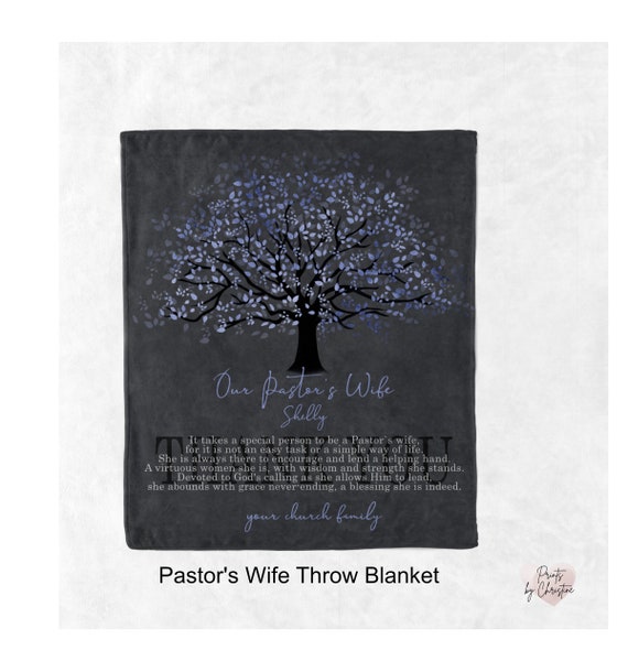 Pastor's Wife Gift Throw Blanket Appreciation Gift - Etsy