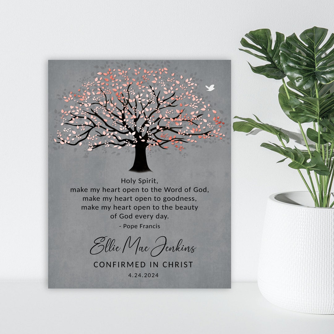Confirmation Gift for Girls, Personalized With Name, Quote Scripture ...