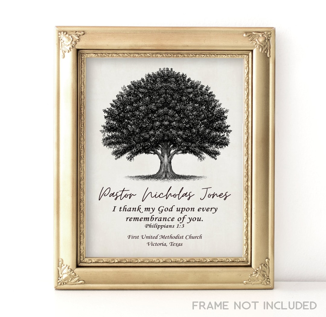 PASTOR Church Anniversary Gift, Tribute Personalized Scripture ...