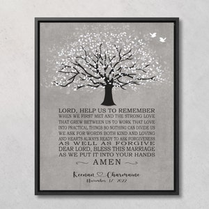 Framed MARRIAGE BLESSING Sign, Wedding Gift for Couples, Prayer ...