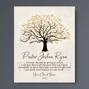 PASTOR APPRECIATION Gift, Personalized Thank You Pastor Poem, Pastor ...