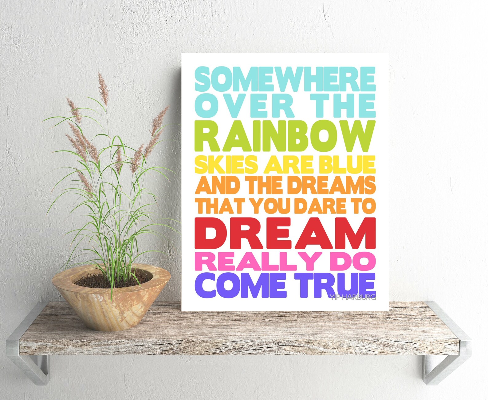 Somewhere Over the Rainbow POSTER PRINT or Canvas Kids Room - Etsy