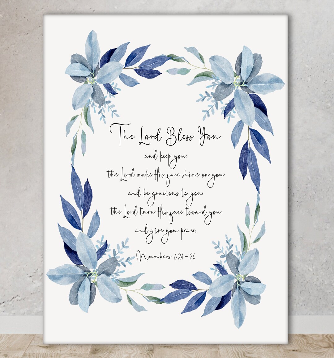 Bible Verse Wall Art, Blessing the Lord Bless You, Scripture Numbers 6: ...
