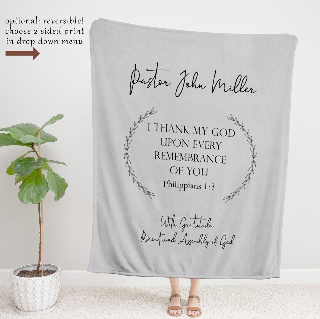 Pastor Retirement Gift, Pastor Appreciation Gift Personalized Blanket ...