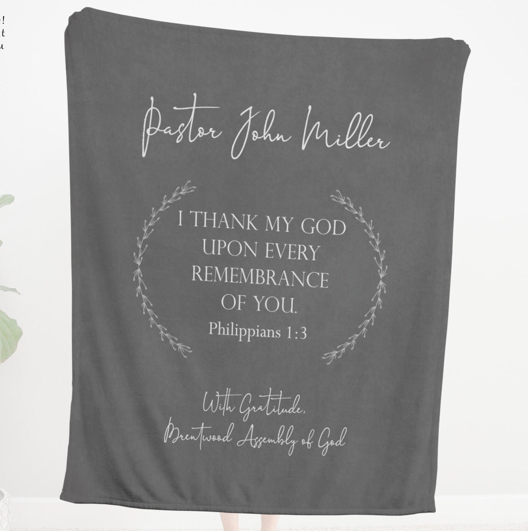 Pastor Appreciation Gift Pastor Retirement Gift, Personalized Blanket ...