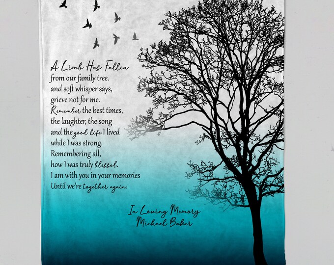 Memorial Blanket Personalized in Memory of A Limb Has Fallen Family ...