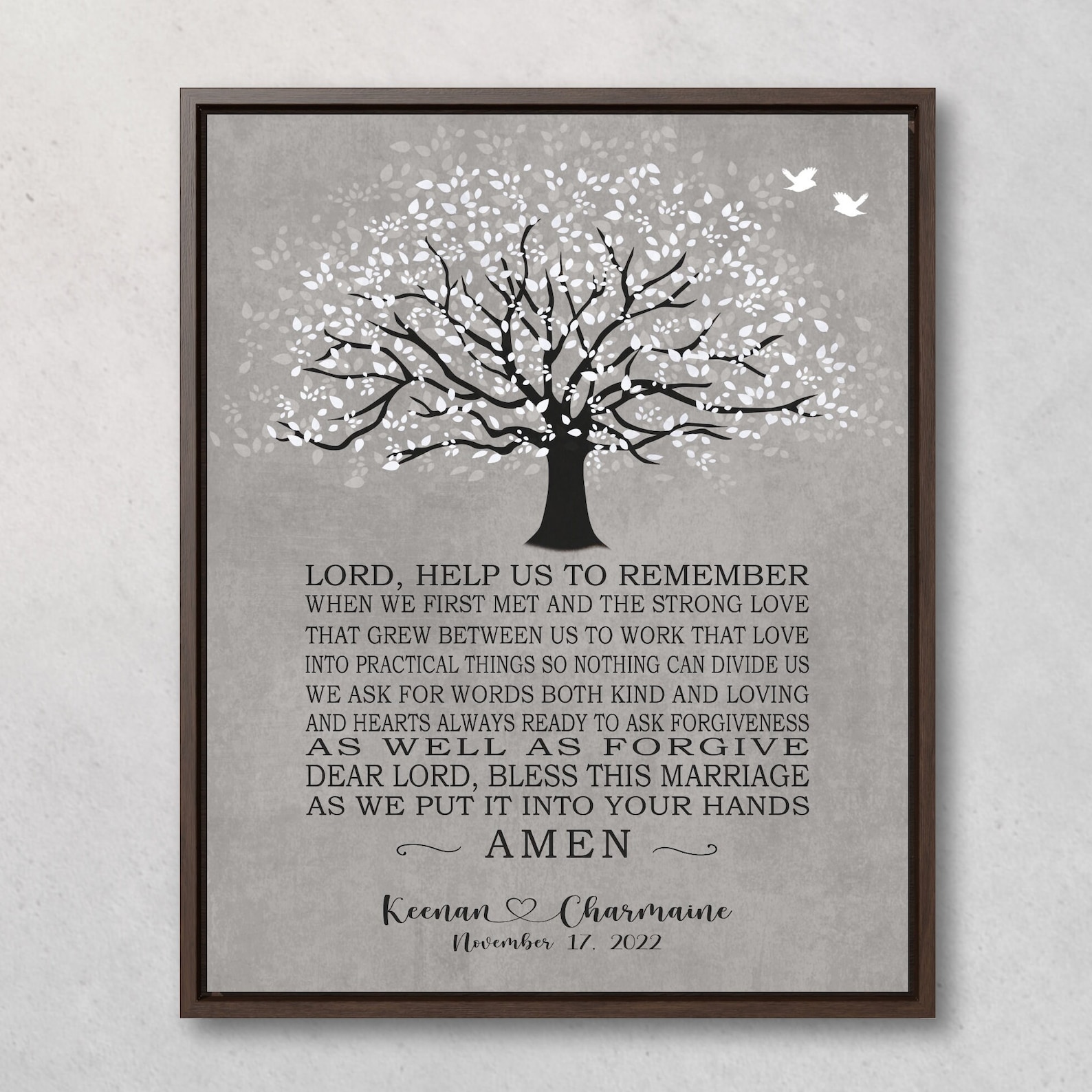 Framed MARRIAGE BLESSING Sign, Wedding Gift for Couples, Prayer ...