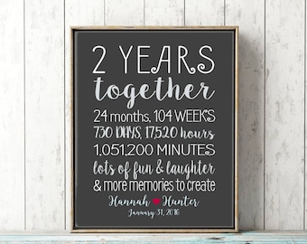 2 year anniversary | Etsy