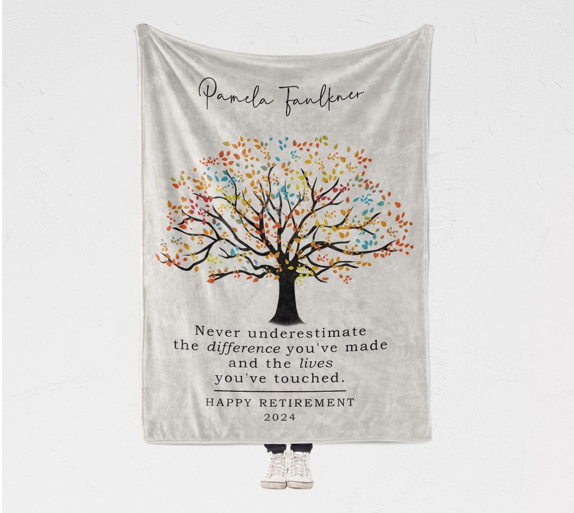 Retirement Blanket Personalized, Coworker Retirement, Nurse Retiring ...