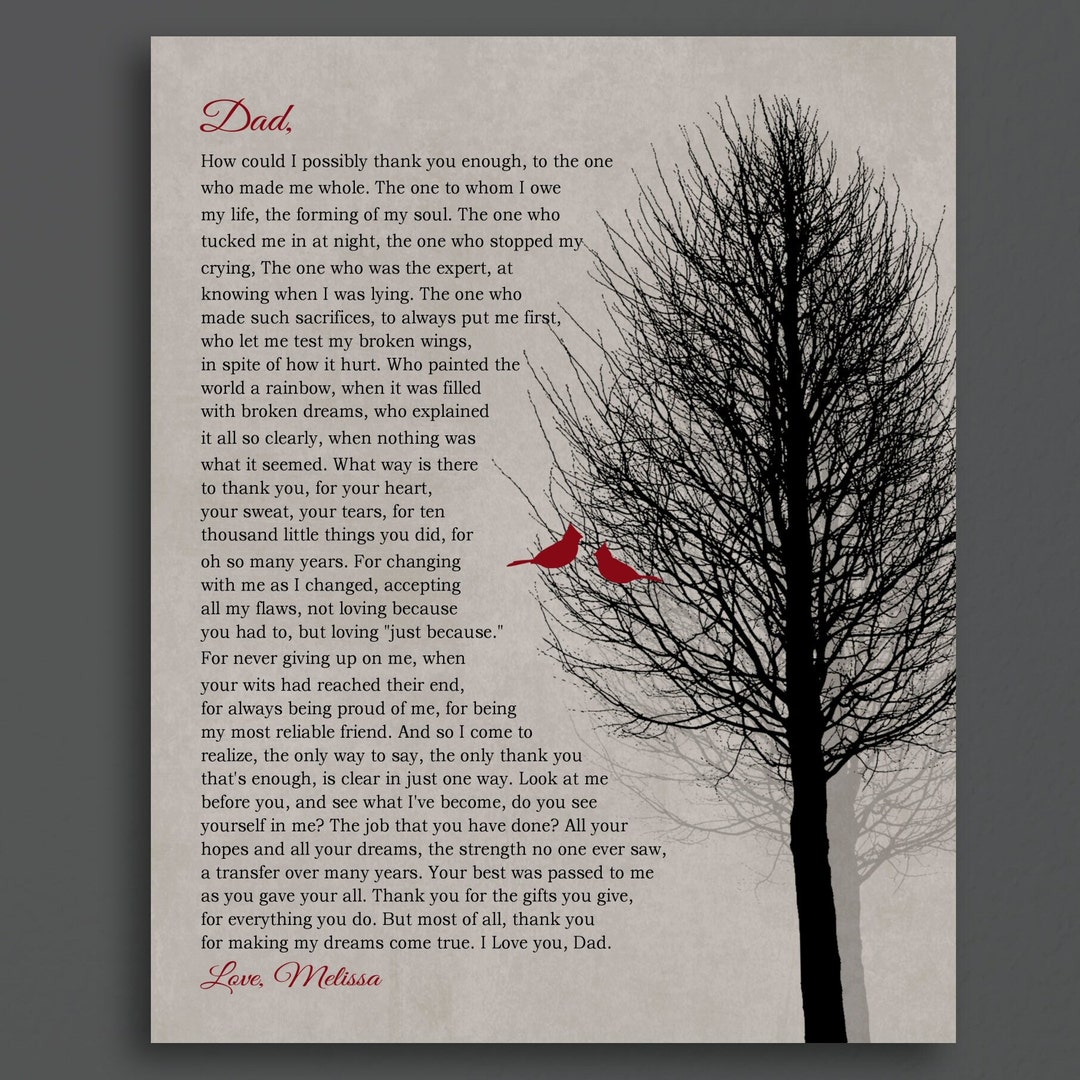 Gift for DAD From Daughter Christmas Gift Idea Personalized to Dad ...