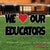 We Love Our Teachers - Staff Appreciation - Red/black Sequins EZ Set - Yard Sign Set - Etsy