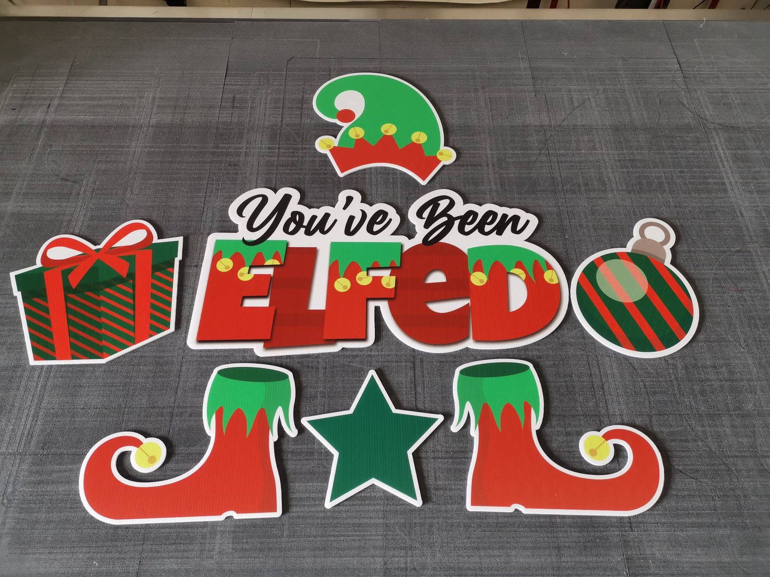 You’ve Been Elfed – Half Sheet Bundle – 8 Piece Yard Sign Set - Etsy