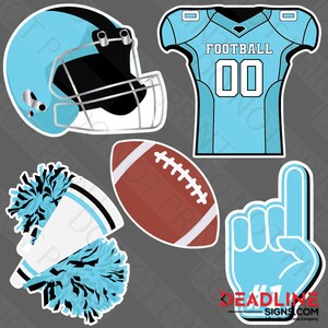 Customizable - Football Team - Half Sheet Bundle - 5 Piece Yard Card ...