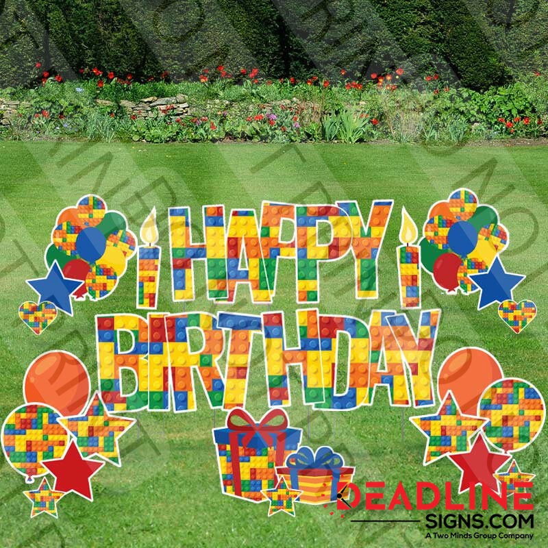 Building Blocks Decorations Full Sheet Bundle 21 Piece | Etsy