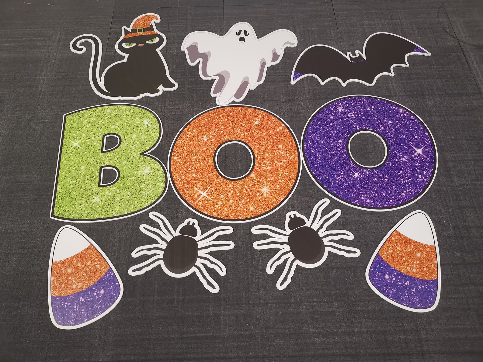 Boo Glitter Half Sheet Bundle 10 Piece Yard Sign Set - Etsy