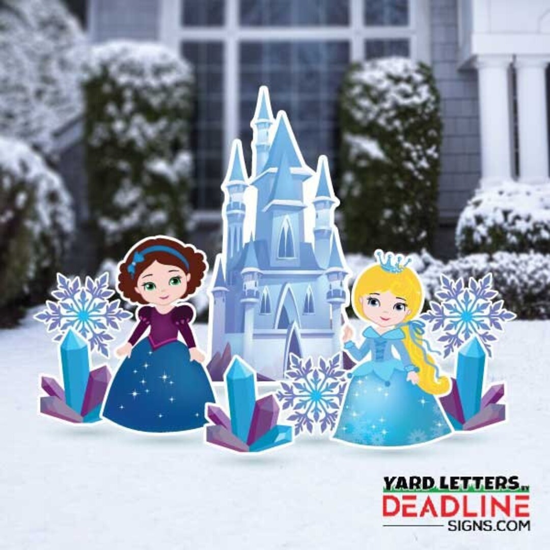 Ice Princess Theme - Inspired - Half Sheet Bundle - 9 Piece Yard Card ...