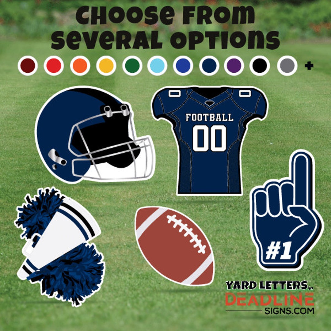 Customizable - Football Team - Half Sheet Bundle - 5 Piece Yard Card ...