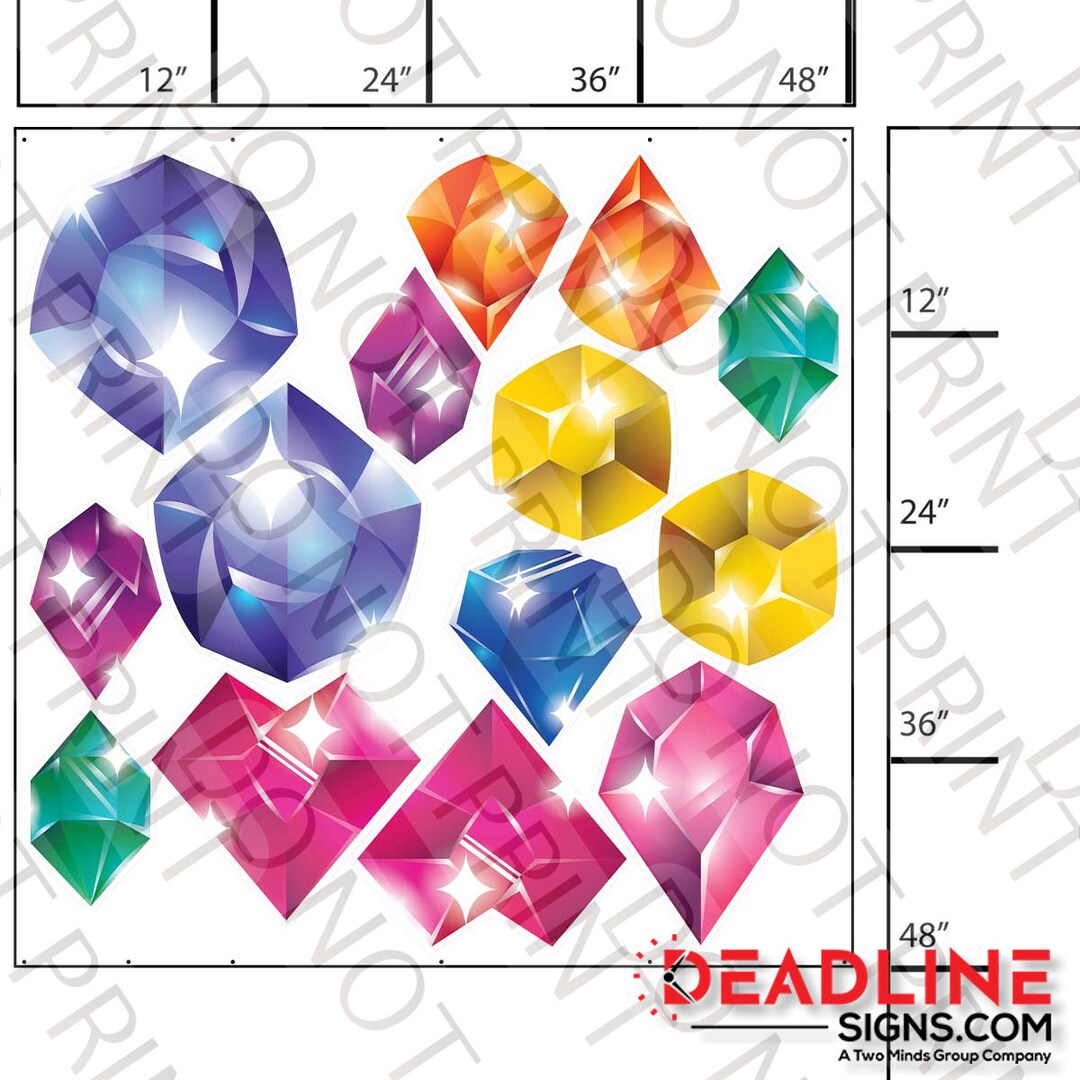 Gemstones- Half Sheet Bundle - 14 Piece Yard Sign Set - Etsy