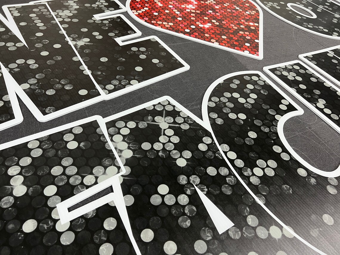 We Love Our Teachers Staff Appreciation Red/black Sequins - Etsy