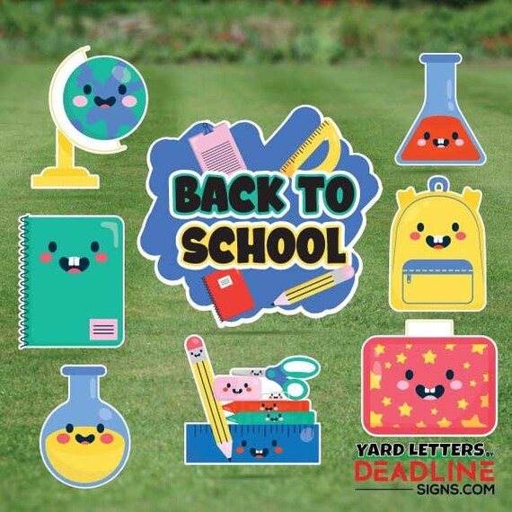 Back to School Kawaii Style Full Sheet Bundle 8 Piece - Etsy