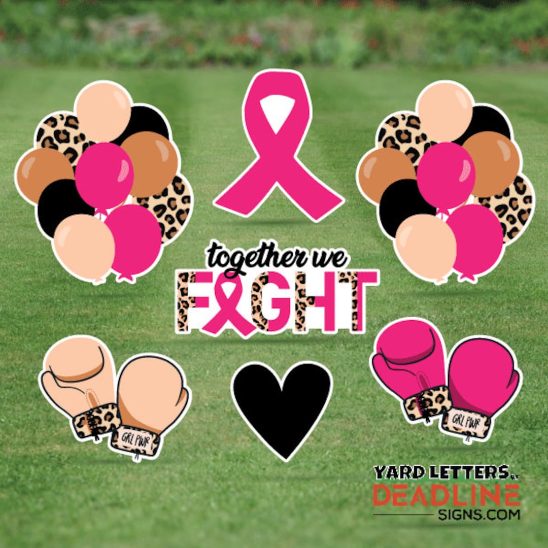 Awareness - Breast Cancer - Fight - Half Sheet Bundle -7 Piece Yard ...