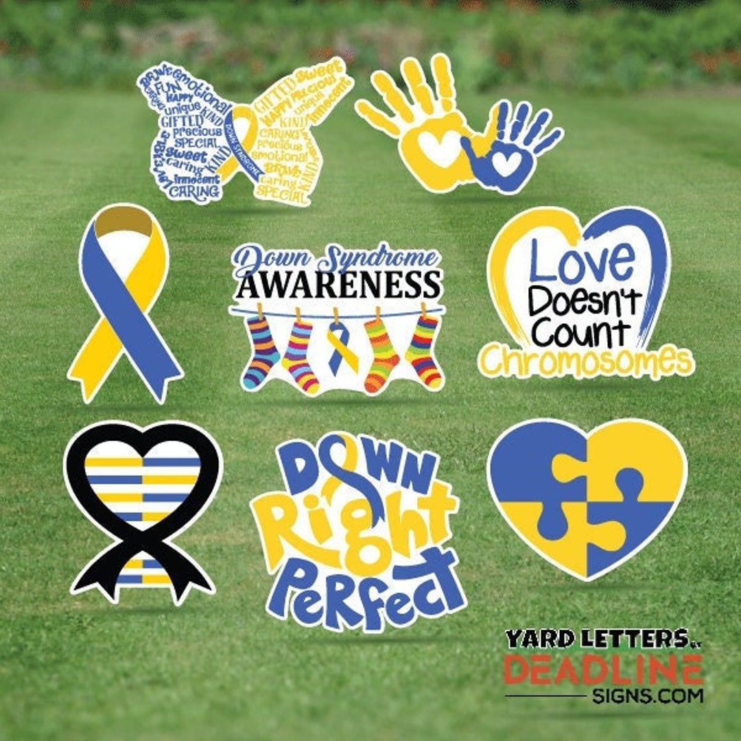 Down Syndrome Awareness - Full Sheet Bundle - 8 Piece Yard Card Set - Etsy