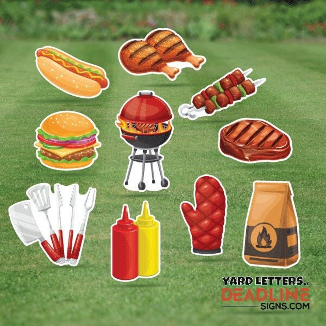 BBQ Full Sheet Bundle 10 Piece Yard Card Set Etsy bbq-full-sheet-bundle-10-piece-yard-card-set-etsy