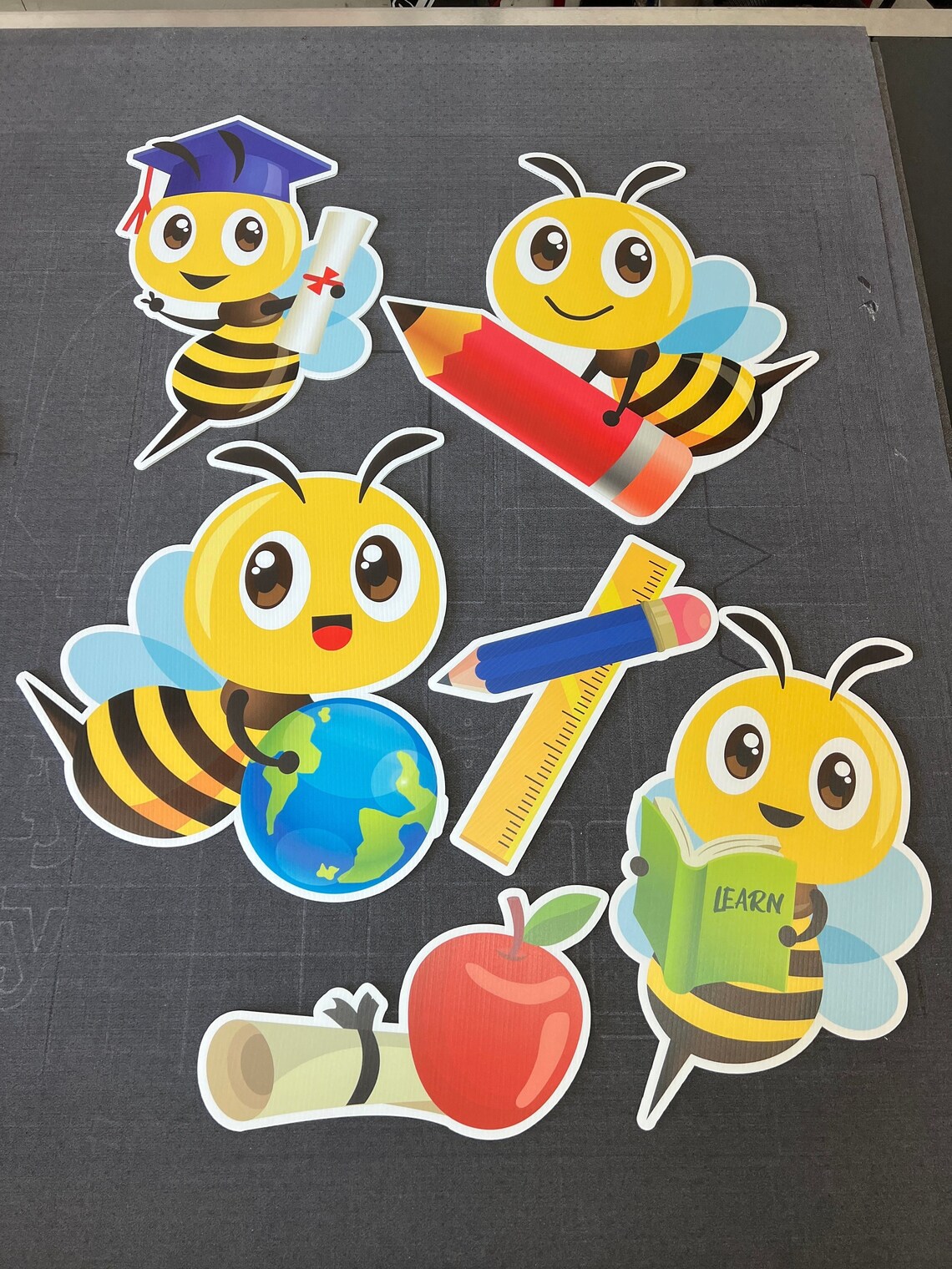 School Themed Bees Half Sheet Bundle 6 Piece Yard Sign Set - Etsy