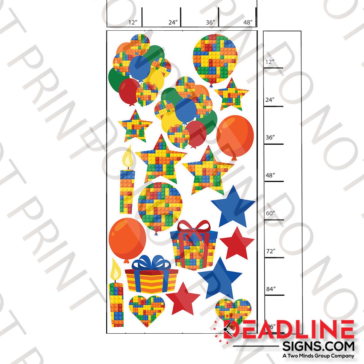 Building Blocks Decorations Full Sheet Bundle 21 Piece - Etsy