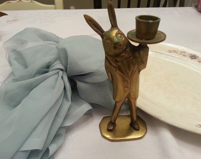 Vintage Solid Brass Rabbit Vintage Solid Brass Candle Holder Vintage ...