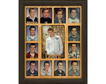 School Years Picture Frame Personalized Holds Twelve | Etsy
