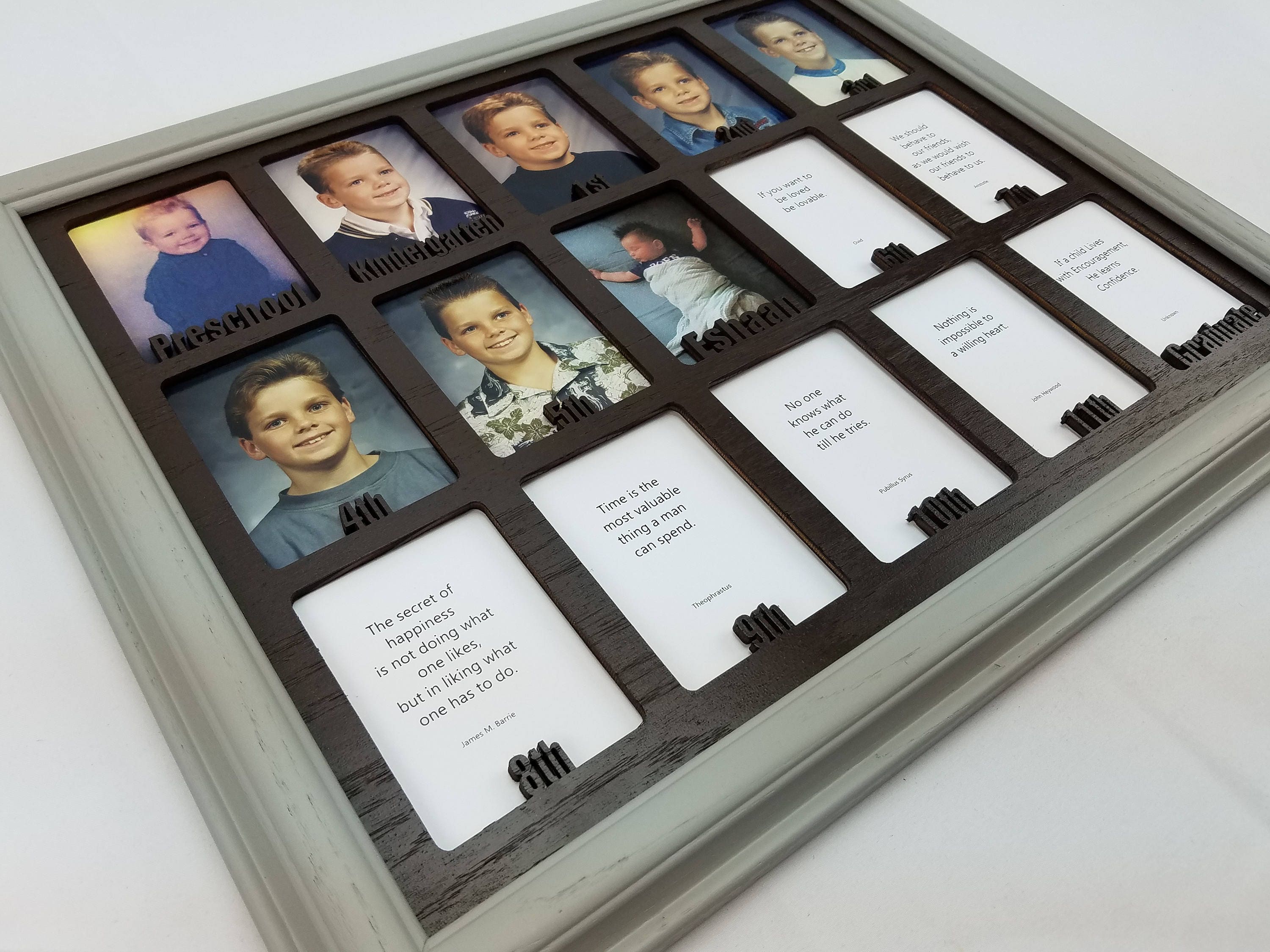School Years Picture Frame - Personalized With Any Name - 10 Color ...