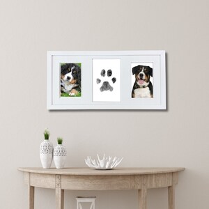 Pet Paw Print Picture Frame With Safe No Mess Inkless Pad Pawprint Kit ...