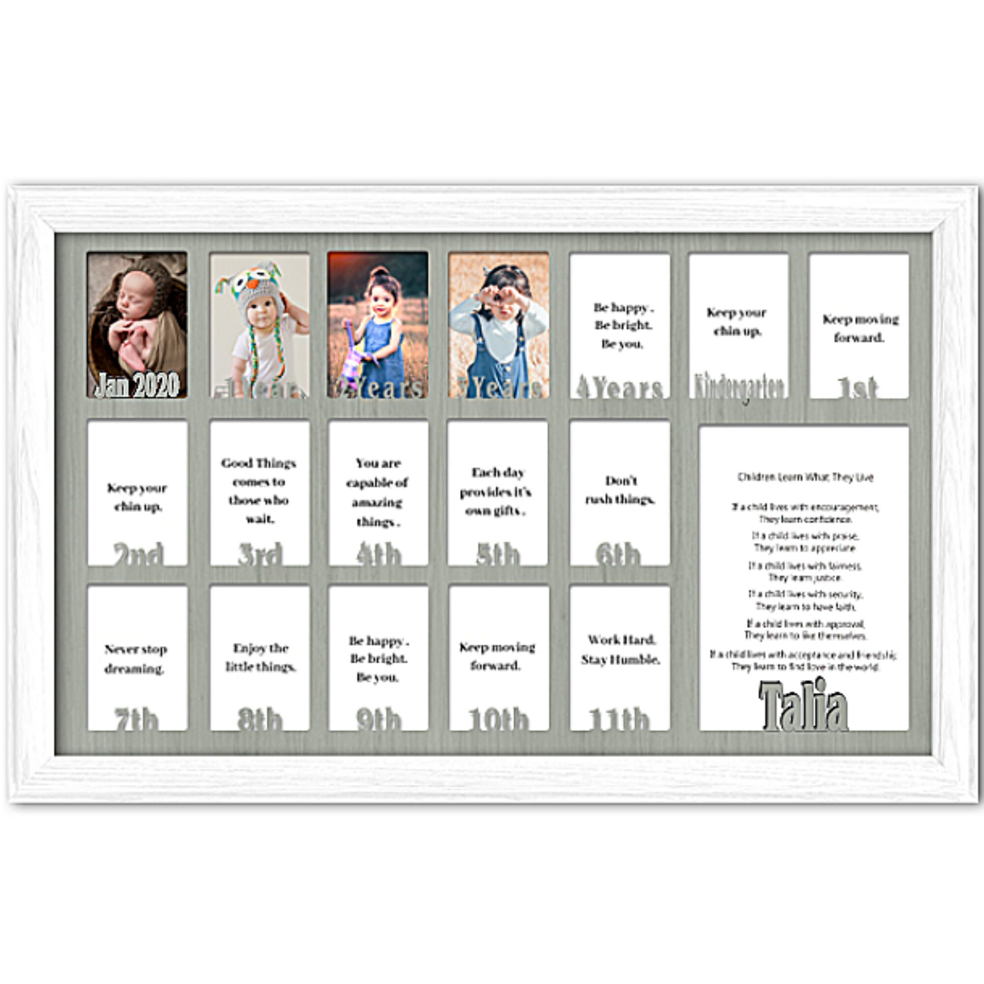 School Years Picture Frame Personalized Name and Date Full - Etsy