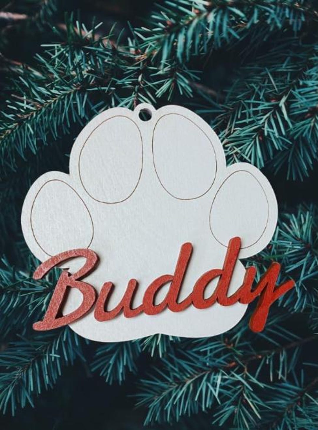 Personalized Dog Bone Christmas Tree Ornament - Add Your Name - Tree ...