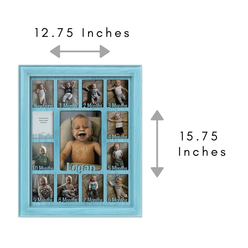 Baby First Year Personalized Frame Holds Twelve 2.5 x | Etsy