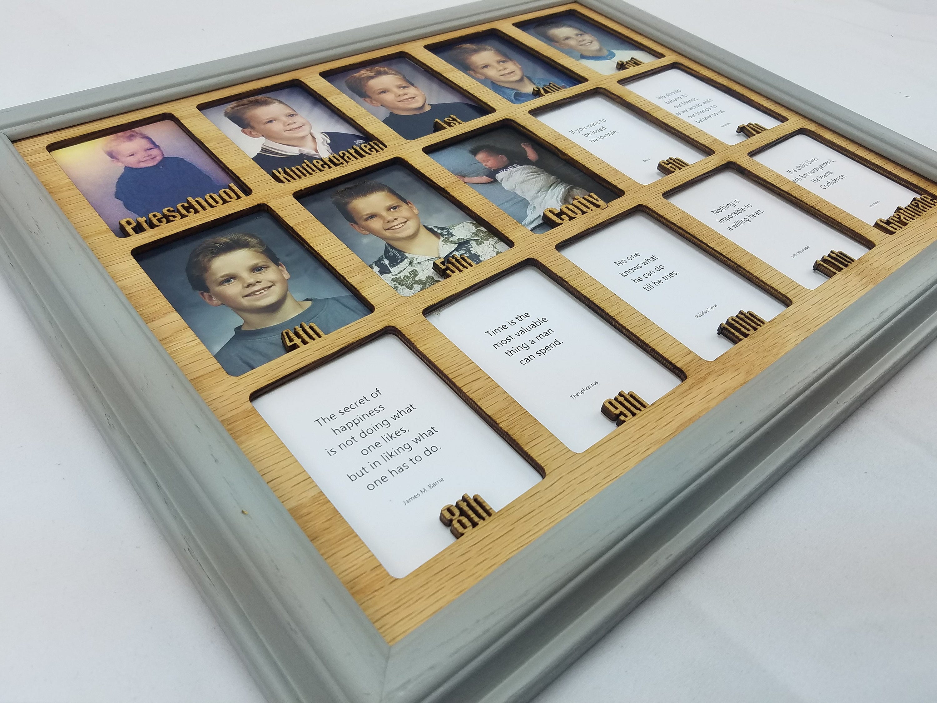 School Years Picture Frame - Personalized With Any Name - 10 Color ...