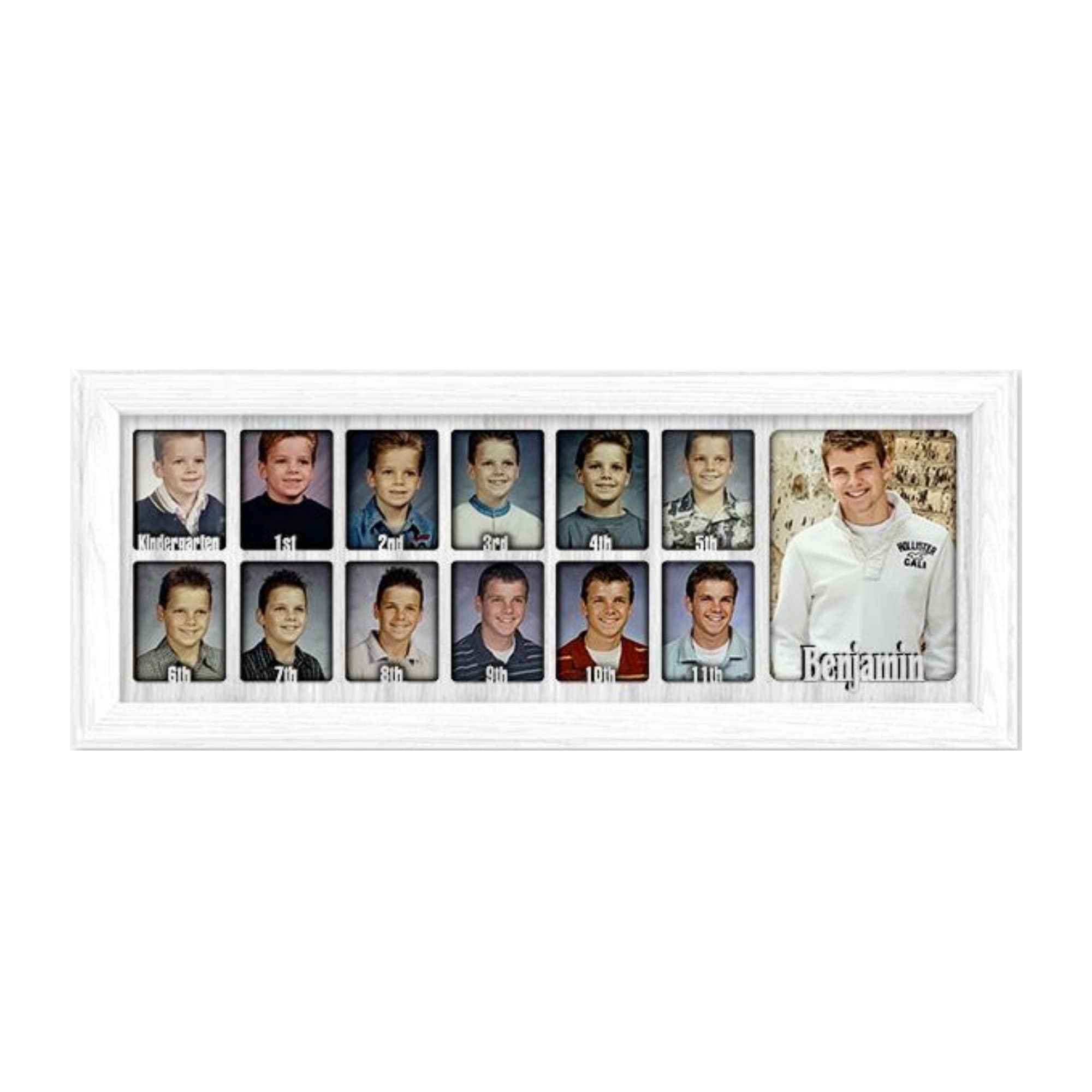 School Years Picture Frame - Personalized - Holds Twelve 2.5" X 3.5 ...